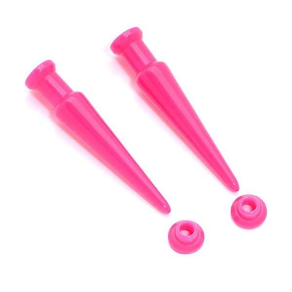 ボディキャンディー ボディピアス アメリカ 日本未発売 ウォレット ブランド かわいい 綺麗 63975 Body Candy 2 in 1 Ear Gauges Stretching Kit Pair of Tapers Pink Acr...