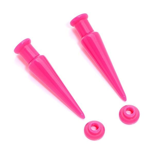 ボディキャンディー ボディピアス アメリカ 日本未発売 ウォレット ブランド かわいい 綺麗 63976 Body Candy 2 in 1 Ear Gauges Stretching Kit Pair of Tapers Pink Acr...