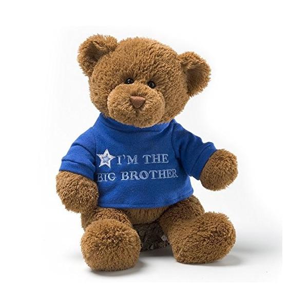 ガンド GUND ぬいぐるみ リアル お世話 かわいい 6047553 GUND “I’m The Big Brother” Message Bear with Blue T-Shirt, Teddy Bear Stuffed Animal...