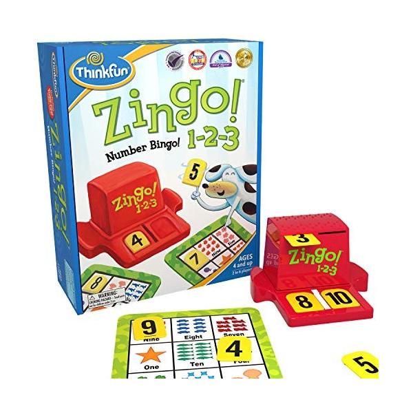 ボードゲーム 英語 アメリカ 海外ゲーム 44007703 Think Fun Zingo 1-2-3海外限定品を迅速輸入！5〜15営業日にて発送します。商品名（自動翻訳）：ThinkFun Zingo 1-2-3 数字ビンゴゲーム（4歳以...