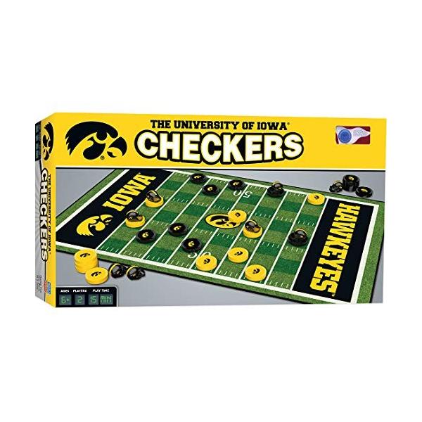 ボードゲーム 英語 アメリカ 海外ゲーム UIA3030 MasterPieces NCAA Iowa Hawkeyes Checkers Board Game , 13" x 21"海外限定品を迅速輸入！5〜15営業日にて発送します。商品...