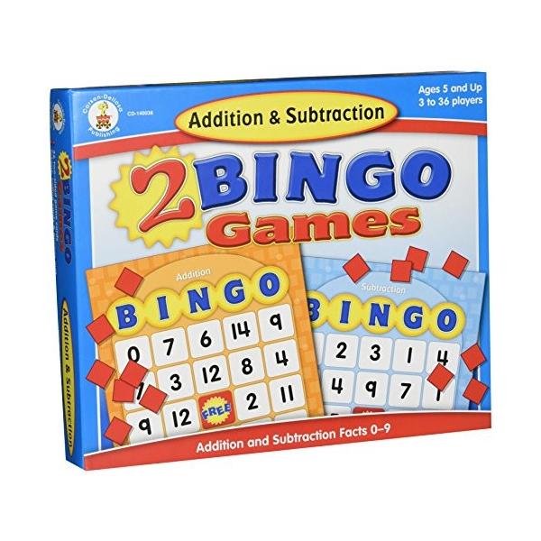 ボードゲーム 英語 アメリカ 海外ゲーム 140038 Carson Dellosa Education Addition and Subtraction Bingo Board Games, Adding and Subtracting ...