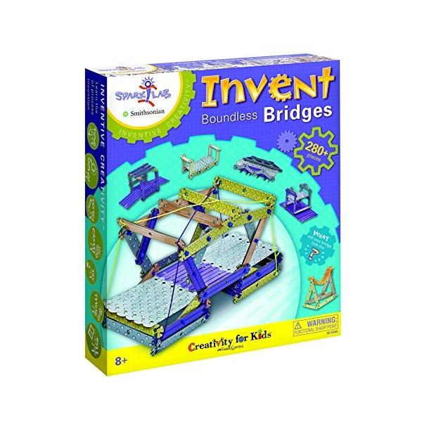 ボードゲーム 英語 アメリカ 海外ゲーム 3615000 Creativity for Kids Spark!Lab Smithsonian Invent Boundless Bridges Building Set海外限定品を迅速輸入！5...