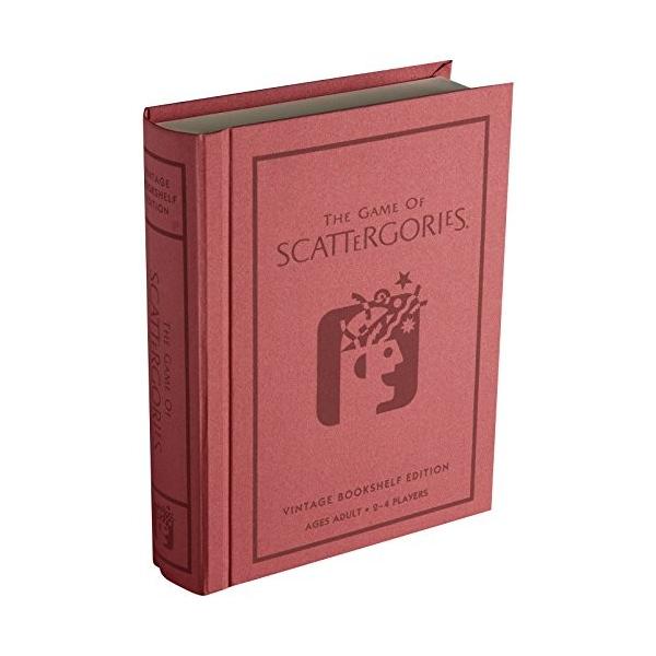 ボードゲーム 英語 アメリカ 海外ゲーム 27480 WS Game Company Scattergories Vintage Bookshelf Edition Linen Fabric-Wrapped Book Case with I...