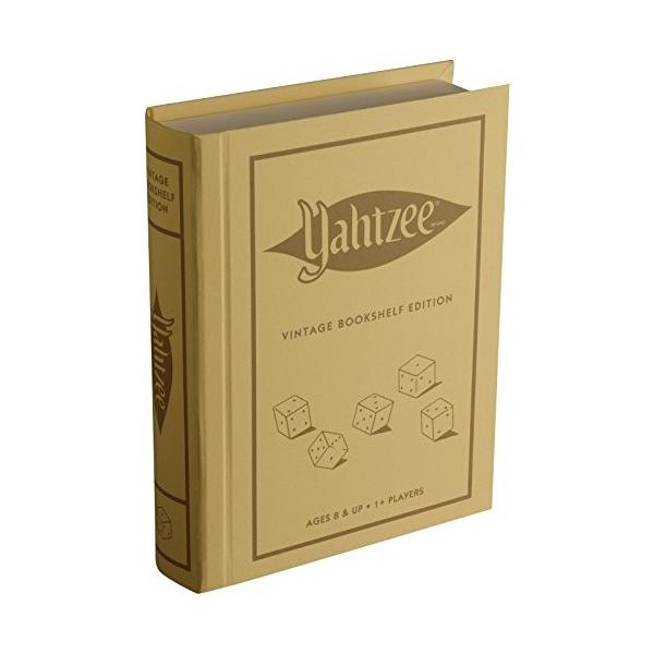 ボードゲーム 英語 アメリカ 海外ゲーム 27440 WS Game Company Yahtzee Vintage Bookshelf Edition, Luxury Dice Game in Linen-Wrapped Book Cas...