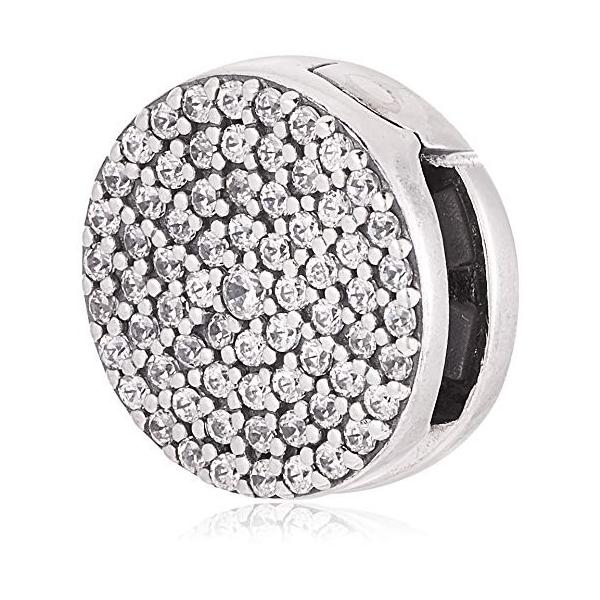 パンドラ ブレスレット チャーム アクセサリー ブランド かわいい おしゃれ デンマーク コペンハーゲン  797583CZ PANDORA Reflexions Round Pav? Clip Charm Bracelet Charm T...