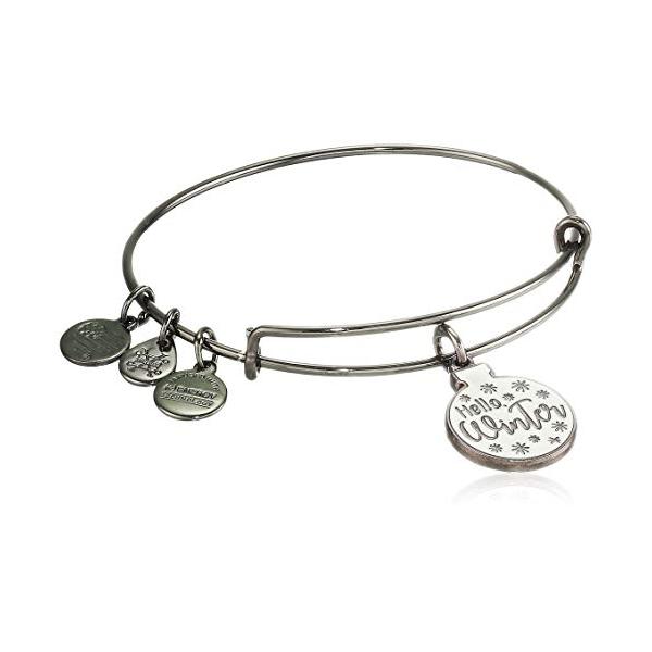 アレックスアンドアニ アメリカ アクセサリー ブランド かわいい おしゃれ  A18EBHWBG Alex and Ani Hello Winter Ornament EWB Bangle Bracelet, Metallic Hazel海...