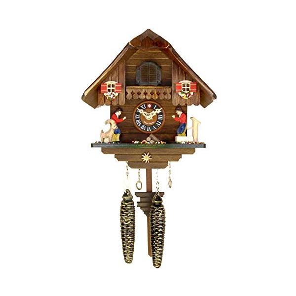 カッコー時計 インテリア 壁掛け時計 海外モデル アメリカ 輸入物 9510Q Loetscher Authentic Handcrafted Cuckoo Clock - Classic Emmental Chalet with Quar...