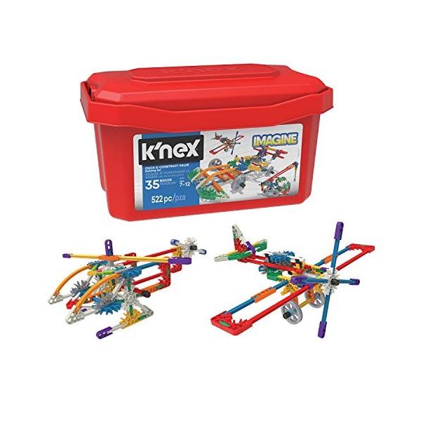ケネックス 知育玩具 パズル ブロック 18024 / 18025 K'NEX - Click &amp; Construct Value Building Set - 522 Pieces, STEM Building, Creative...