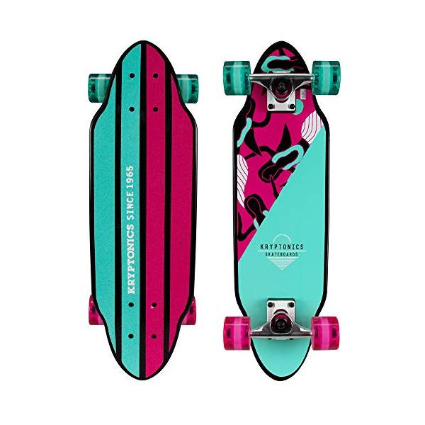 スタンダードスケートボード スケボー 海外モデル 直輸入 168475 Kryptonics Mini Cutaway Cruiser 26-Inch Complete Skateboard with Elegant Mermaid Gra...