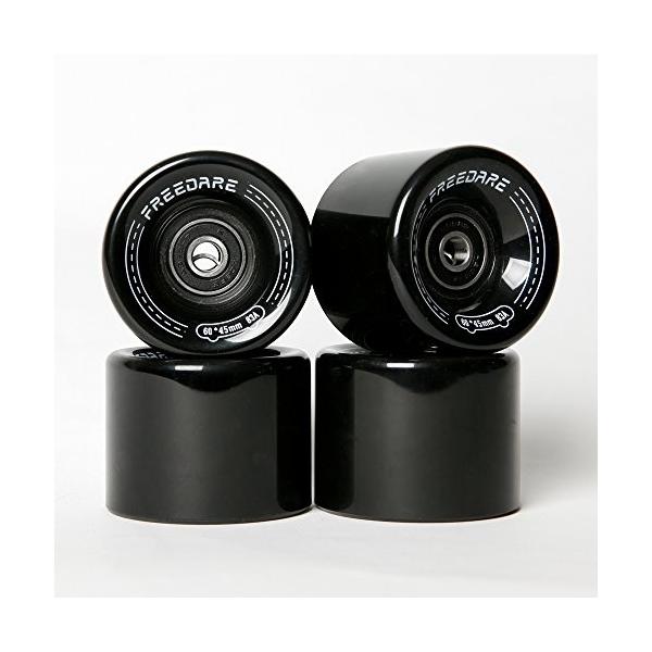 ウィール タイヤ スケボー スケートボード 海外モデル 直輸入 ?FHL FREEDARE Skateboard Wheels 60mm 83a with Bearings and Spacers Cruiser Wheels (Black...