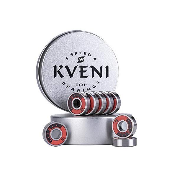 ベアリング スケボー スケートボード 海外モデル 直輸入  KVENI Ceramic Skateboard Bearings, Premium 608rs Ball Bearing - Pro Longboard Bearings for...