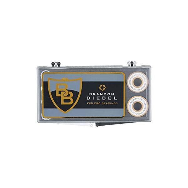 ベアリング スケボー スケートボード 海外モデル 直輸入  FKD Bearings Brandon Biebel Pro White / Gold Skateboard Bearings海外限定品を迅速輸入！5〜15営業日にて発送します。...