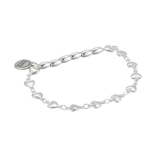 アレックスアンドアニ アメリカ アクセサリー ブランド かわいい おしゃれ  A20STVDAY08SS Alex and Ani Stretch Bracelet for Women, Love Heart Beads, Shiny Si...