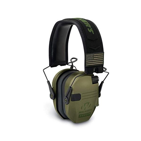 イヤーマフ シューティング ハンティング サバイバルゲーム サバゲー アメリカ GWP-RSEMPAT-ODG Walker's Razor Slim Patriot Series Muffs - Olive Drab Green海外限定品...