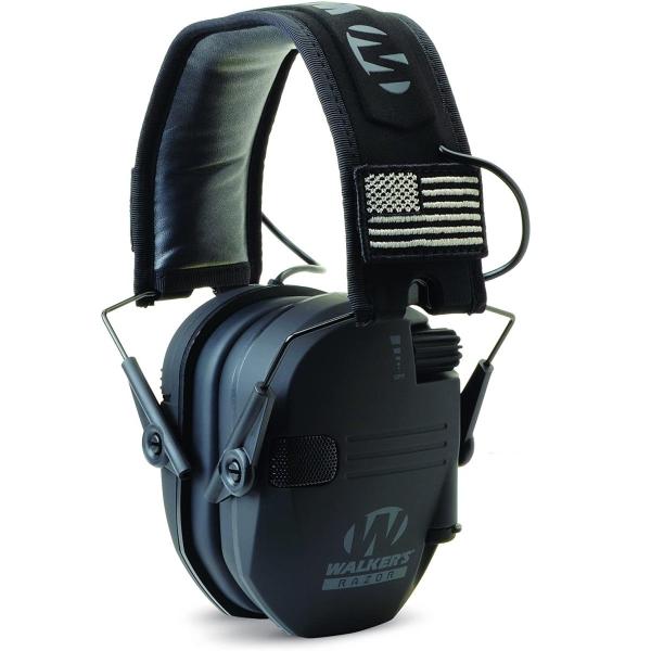 イヤーマフ シューティング ハンティング サバイバルゲーム サバゲー アメリカ GWP-RSEMPAT Walker's GWP-RSEMPAT Razor Slim Electronic Muff - Black Patriot海外限定品...