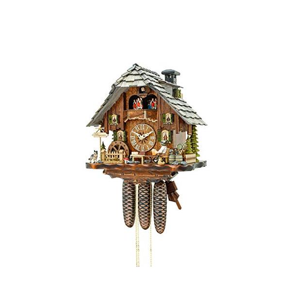 カッコー時計 インテリア 壁掛け時計 海外モデル アメリカ 輸入物 KA 3755/8 EX Kammerer Uhren Hekas Cuckoo Clock Black Forest House with Moving Beer Dri...