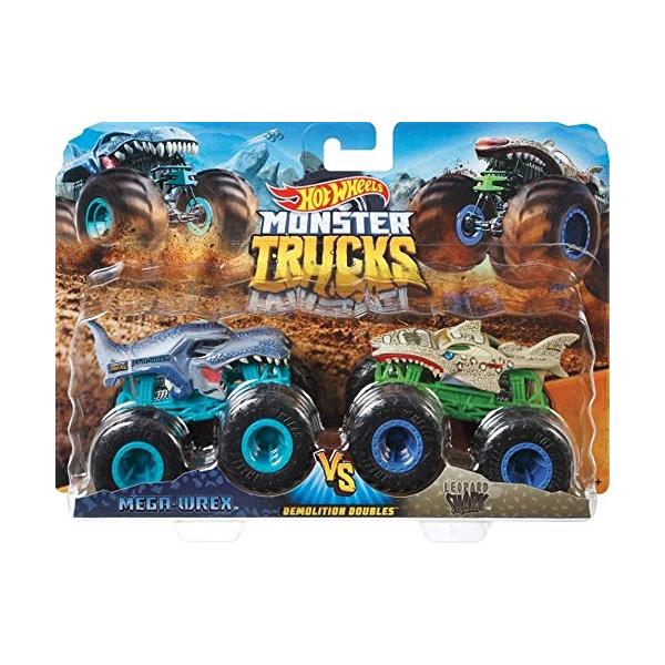 ホットウィール Hot Wheels モンスタートラック デモリションダブルス メガWREX vs レオパードシャークホットウィール マテル ミニカー ホットウイール SG_B07GBKYYK4_US Hot Wheels MONSTER ...