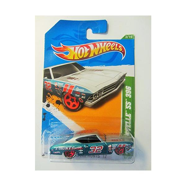 ホットウィール Hot Wheels ’69 シェベル SS 396 トレジャーハント’12 3/15 53/247 シルバー/ブルーグリーン CHEVY ビークル ミニカーホットウィール マテル ミニカー ホットウイール V5341 20...