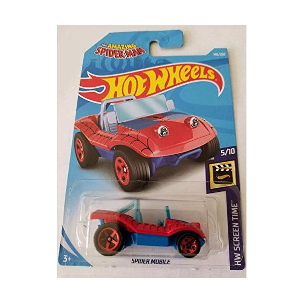 ホットウィール マテル ミニカー ホットウイール  Hot Wheels 2019 The Amazing Spider-Man Hw Screen Time: Spider-Mobile (Red/Blue)海外限定品を迅速輸入！5〜15...
