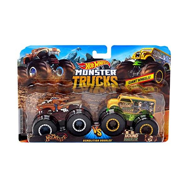 ホットウィール Hot Wheels モンスタートラック デモリションダブルス ホットワイラーvsハウンドハウラー ダイキャストメタルボディ ビークル ミニカーホットウィール マテル ミニカー ホットウイール 0887961705430 H...