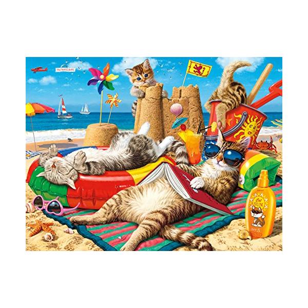 ジグソーパズル 海外製 アメリカ 17089 Buffalo Games - Steve Read - Beachcombers - 750 Piece Jigsaw Puzzle for Adults - Summer Cats Beac...