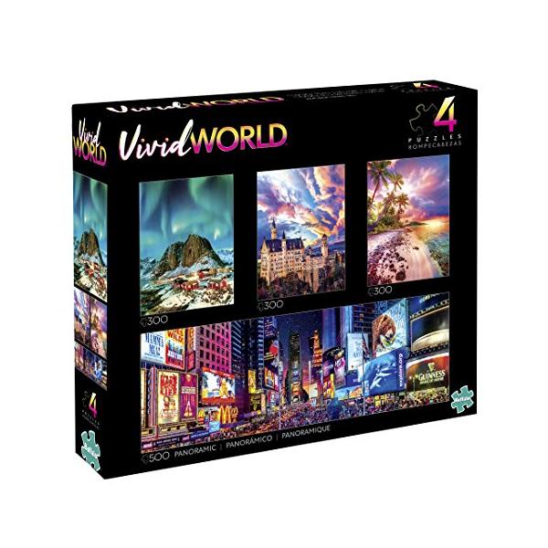 ジグソーパズル 海外製 アメリカ 9351 Buffalo Games - 4-in-1 Vivid World Multipack Puzzles Multicolor, 500海外限定品を迅速輸入！5〜15営業日にて発送します。商品名（...