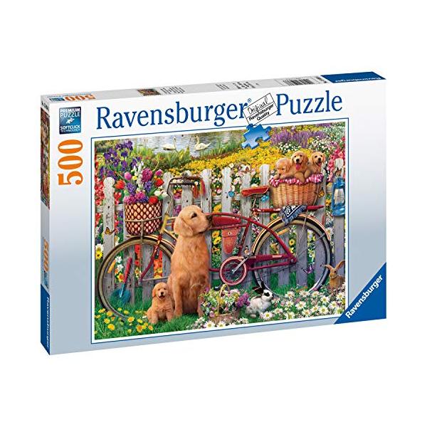 ジグソーパズル 海外製 500ピース 庭のかわいい犬 イヌ 約50x36センチ ペット・動物 Ravensburgerジグソーパズル 海外製 アメリカ 15036 Ravensburger 15036 Cute Dogs in The Ga...