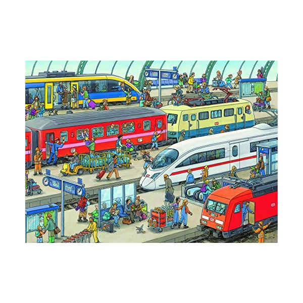 ジグソーパズル 海外製 アメリカ 09610 Ravensburger Railway Station Jigsaw Puzzle - Unique 60-Piece Puzzle for Kids, Anti-Glare Surface ...