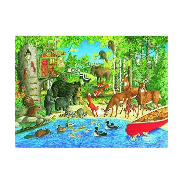 ジグソーパズル 海外製 200ピース XXL ウッドランドフレンズ ペット・動物 Ravensburgerジグソーパズル 海外製 アメリカ 12740 Ravensburger - Woodland Friends - 200 Piece ...