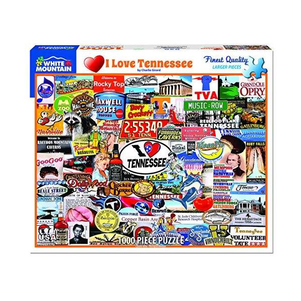 ジグソーバズル 海外製 1000ピース テネシーが大好き サイズ約60×76センチ 絵画・アート White Mountain Puzzlesジグソーパズル 海外製 アメリカ 1466 White Mountain I Love Tenne...