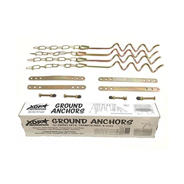 ジャングルジム ブランコ 屋内・屋外遊び 幼児 小学生 忍者 70113 Metal Ground Anchor Kit - 4pcs Auger-Style 12 3/4" ea. All Hardware Included. Easy ...