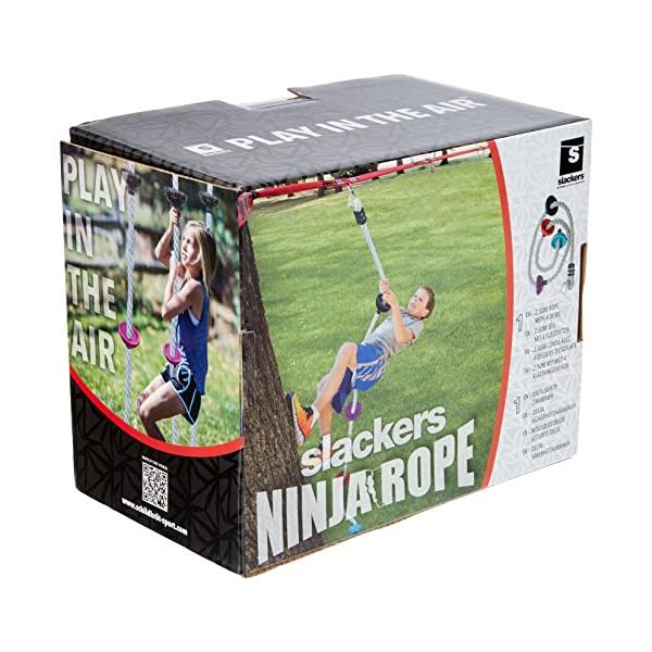 ジャングルジム ブランコ 屋内・屋外遊び 幼児 小学生 忍者 991045 Slackers 8 ft Multi-Color Climbing Rope - Best Outdoor Ninja Warrior Training Equi...