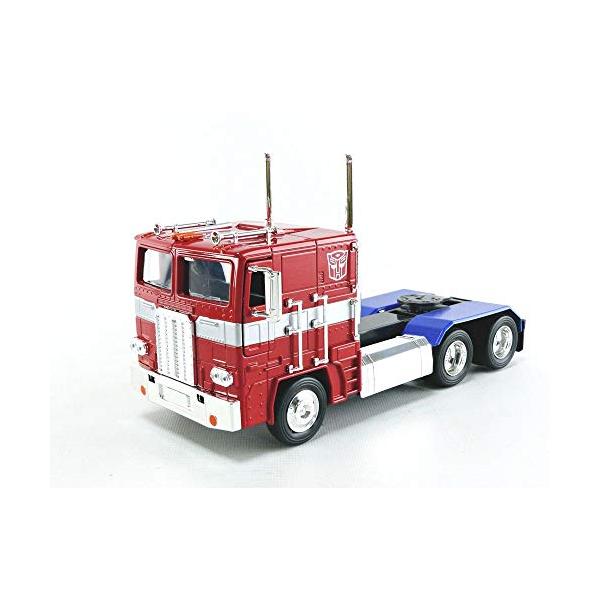 ジャダトイズ ミニカー ダイキャスト アメリカ 99524 Jada Toys Transformers G1 Optimus Prime Truck with Robot on Chassis DIE-CAST Car, 1: 24 Sc...