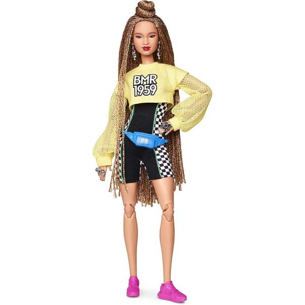 バービー バービー人形 BMR1959 Barbie BMR1959 Fully Poseable Fashion Doll with Braided Hair, Wearing Bike Shorts Romper and Cropped...