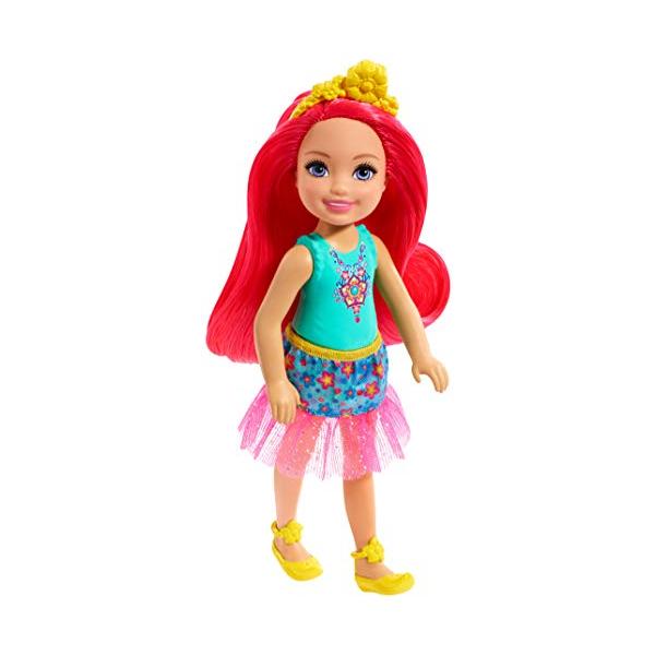 バービー バービー人形 GJJ97 Barbie Dreamtopia Chelsea Sprite Doll, 7-inch, with Pink Hair Wearing Fashion and Accessories, Multi (...