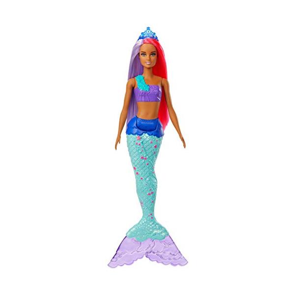 バービー バービー人形 GJK09 Barbie Dreamtopia Mermaid Doll, 12-inch, Pink and Purple Hair, with Tiara, Gift for 3 to 7 Year Olds海外...