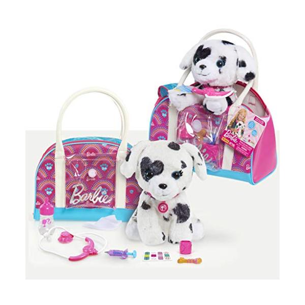 バービー バービー人形 61398 Barbie Hug &amp; Kiss Pet 9-Piece Doctor Set with Dalmatian Puppy, Lights and Sounds, Pretend Play, Ki...