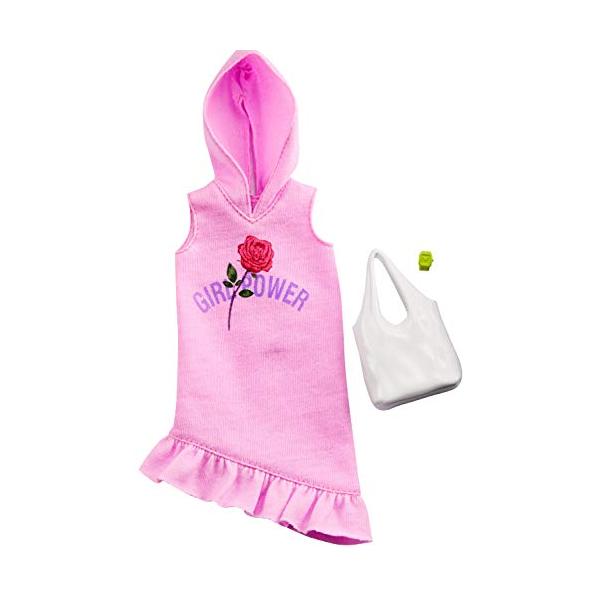 バービー バービー人形 GHW77 Barbie Clothes: Pink Hoodie Dress, Plus 2 Accessories Dolls, Gift for 3 to 7 Year Olds, GHW77海外限定品を迅速輸...