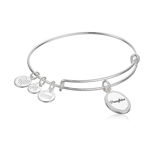 アレックスアンドアニ アメリカ アクセサリー ブランド かわいい おしゃれ  A20BILY04SAS Alex and Ani Because I Love You Daughter Expandable Wire Bangle Brac...
