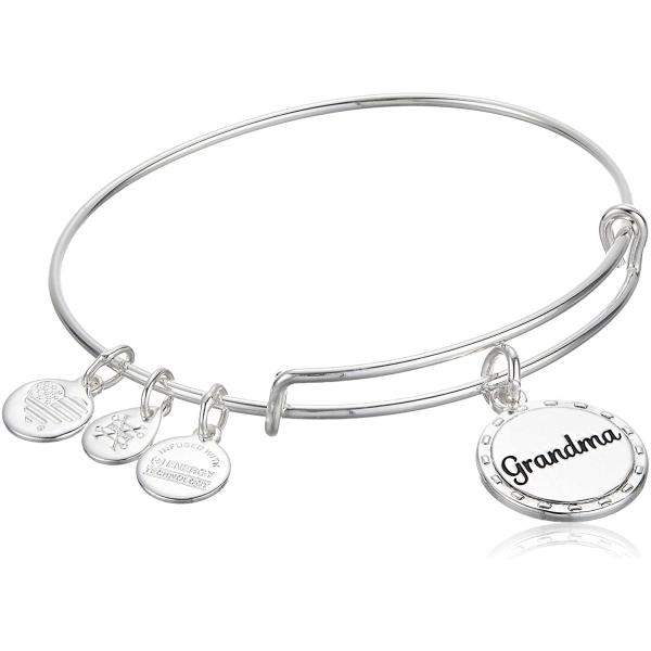 アレックスアンドアニ アメリカ アクセサリー ブランド かわいい おしゃれ  A20BILY06SAS Alex and Ani Grandma Mother of Pearl Bangle - Wise and Warm Charm, S...