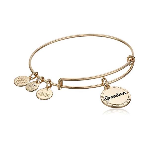 アレックスアンドアニ アメリカ アクセサリー ブランド かわいい おしゃれ  A20BILY06SAG Alex and Ani Grandma Mother of Pearl Bangle - Wise and Warm Charm, S...