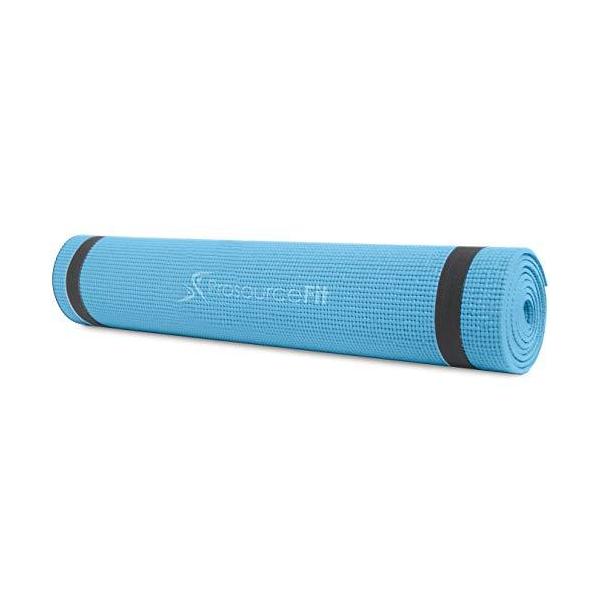 ヨガマット フィットネス ps-1906-mat-pvc-aqua ProsourceFit Original Yoga Exercise Mat ?” (6mm) Thick for Comfort and Stability with ...