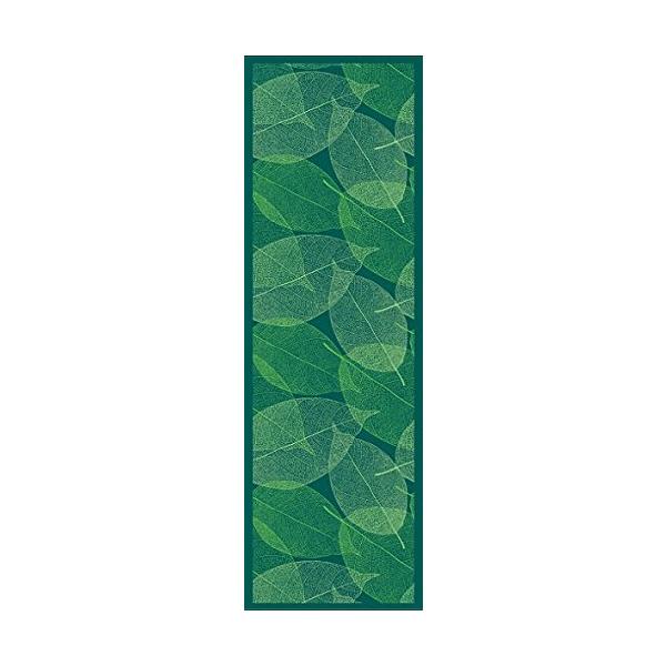 ヨガマット フィットネス  YogaAccessories Premium Print Non Slip Extra Thick Exercise Pilates and Yoga Mat - Green Falling Leaves海外限...