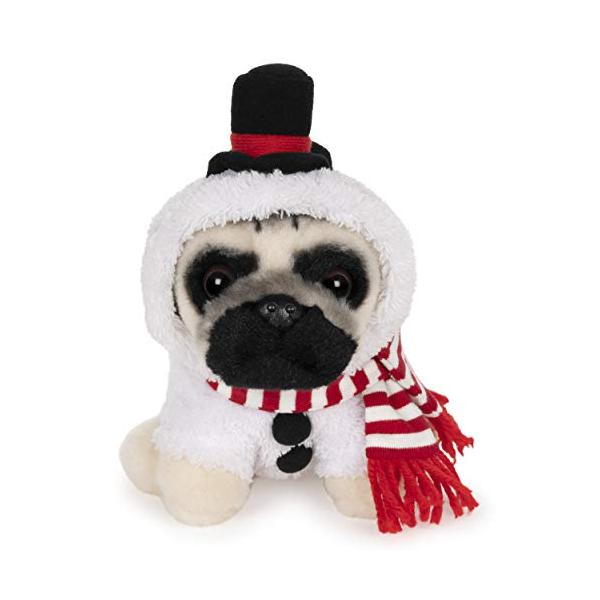 ガンド GUND ぬいぐるみ スノーマンパグ ダグ 約13センチ 犬 雪だるまガンド GUND ぬいぐるみ リアル お世話 かわいい 6055647 GUND Doug The Pug Snowman Holiday Plush Stuff...