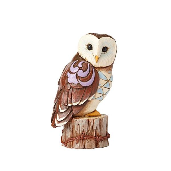 エネスコ Enesco 置物 インテリア 海外モデル アメリカ 輸入物 ジムショア Jim Shore  4055064 Enesco Jim Shore Heartwood Creek Owl on Tree Stump Miniatur...