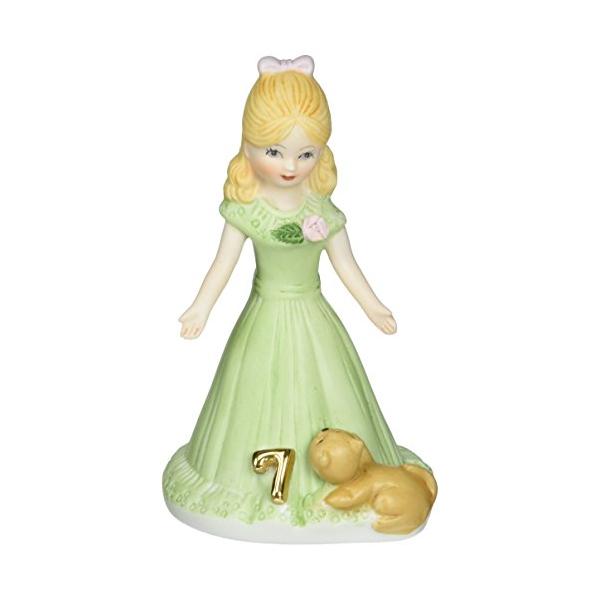 エネスコ Enesco グローイング・アップ・ガールズ ブロンド 7歳 グリーンのドレス 約11センチ E2307 フィギュア インテリア 磁器エネスコ Enesco 置物 インテリア 海外モデル アメリカ 輸入物 ジムショア Jim Sh...