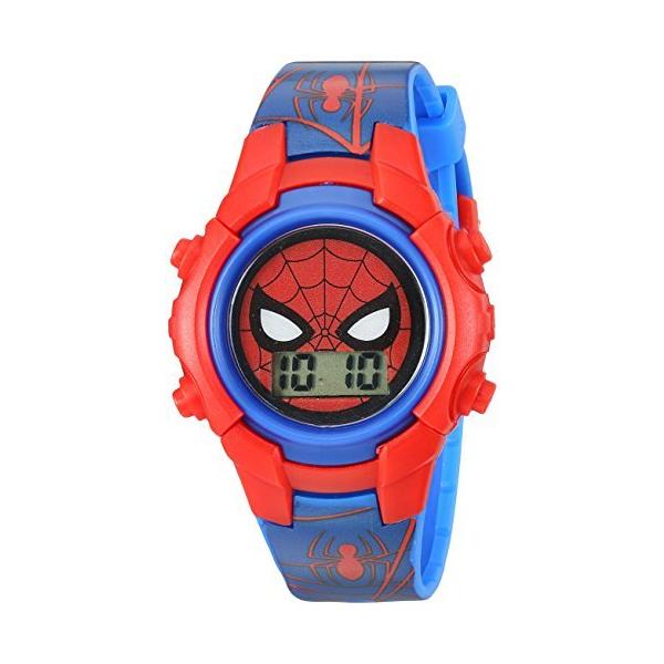 腕時計 マーベルコミック アメコミ キッズ SPD4516 Marvel Spider-Man Kids Flashing Light-Up LCD Watch ? Digital Time Display, Red &amp; Blue ...