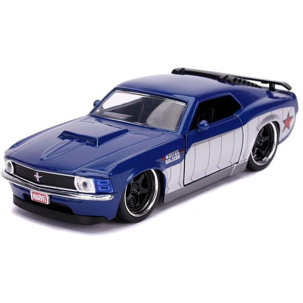 ジャダトイズ ミニカー ダイキャスト アメリカ 31745 Jada Toys Hollywood Rides Marvel Avengers Winter Solider Inspired by 1970 Ford Mustang Bos...