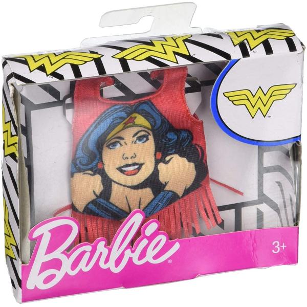 バービー バービー人形 着せ替え 衣装 ドレス アウトフィット FXJ94 Barbie Clothes: Wonder Woman Character Top Dolls, Red Fringe Tank with Wonder Woma...